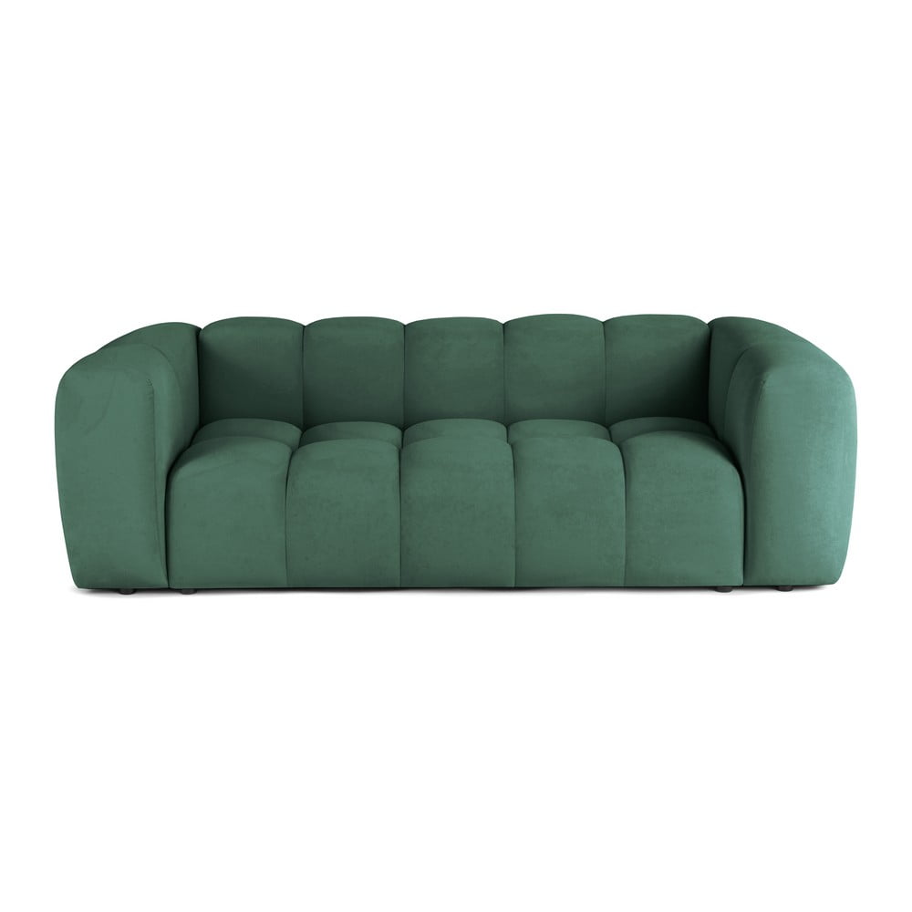 Zaļš samta dīvāns 225 cm Cube – Bonami Selection | Bonami