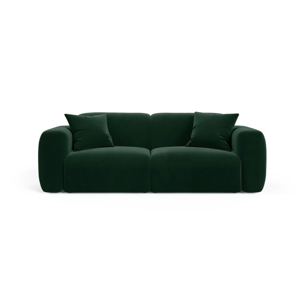 Tumši zaļš samta dīvāns 220 cm Strino – Cosmopolitan Design | Bonami
